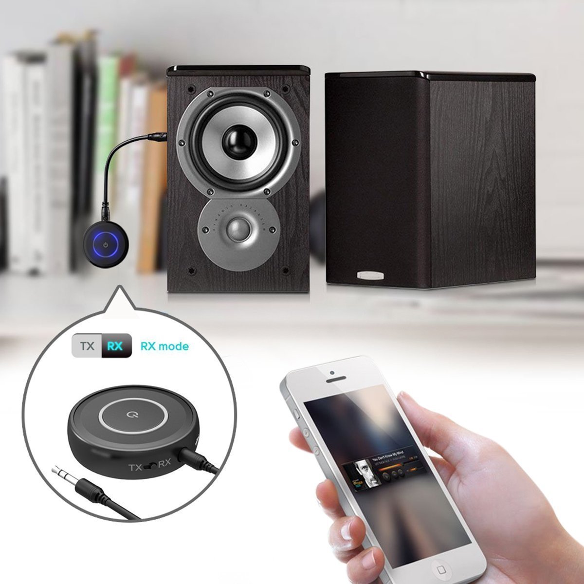 Cubetek 2 In 1 Bluetooth Transmitter & Receiver V 5.0, Wireless 3.5mm ...