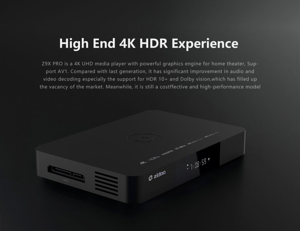 Zidoo Z9X PRO 4K UHD Media Player – Melody Media