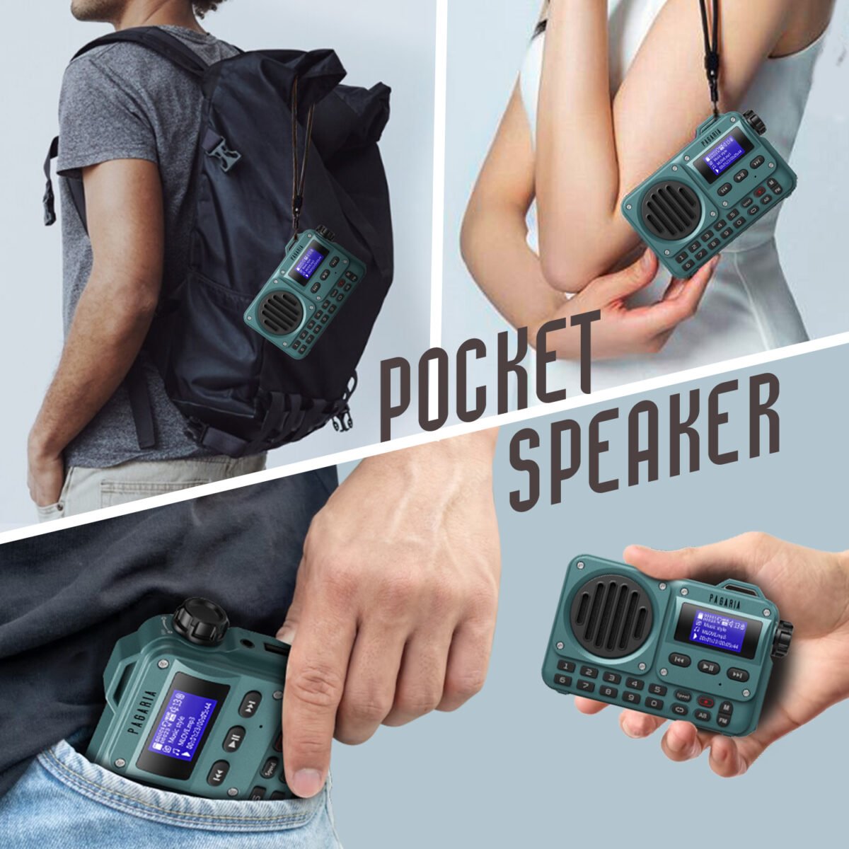 Pagaria GRENADE 5 Watts Pocket FM Radio with Bluetooth, Tf Card / USB ...